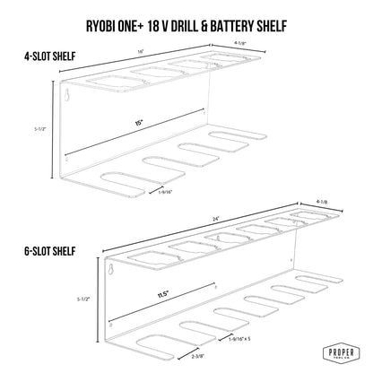 Ryobi One+ 18V Drill and Battery Shelf – Proper Tool Co.